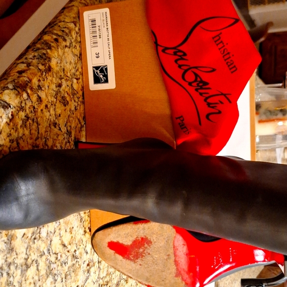 Christian Louboutin | Shoes | Christian Louboutin 85 Calf Opera Boots ...